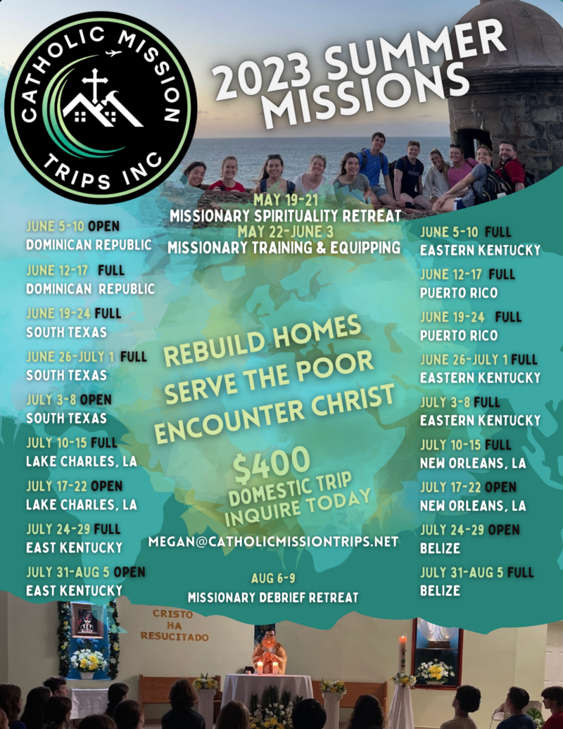Catholic Mission Trips | Catholic Mission Trips Incorporated