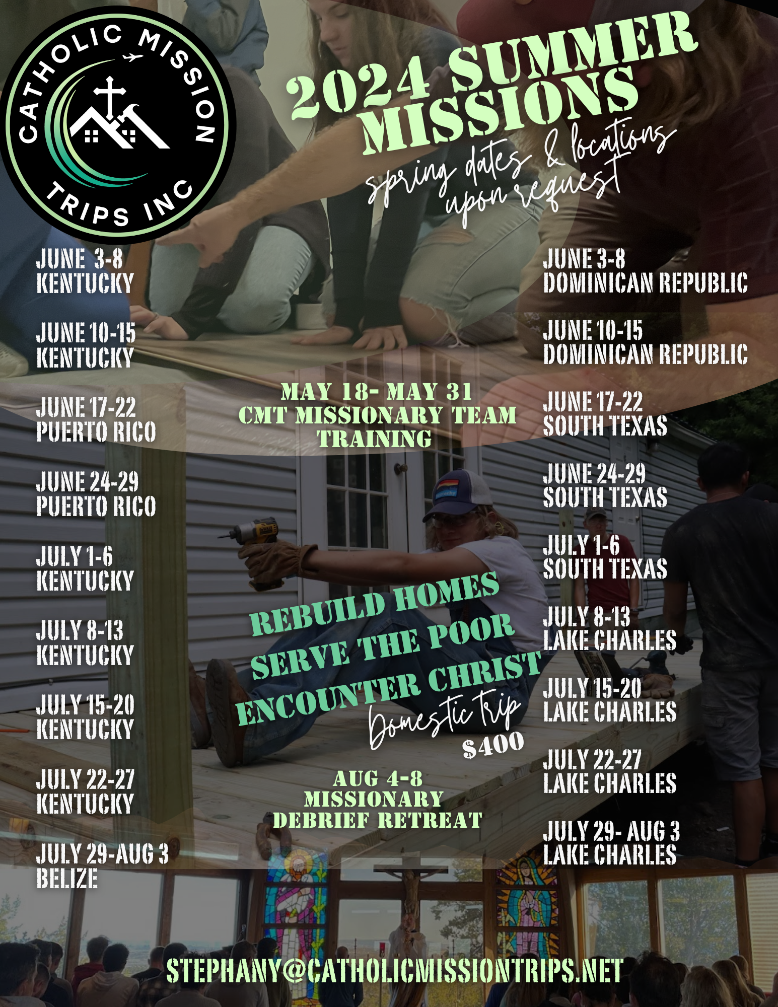 SUMMER 2024 Missions | Catholic Mission Trips Incorporated